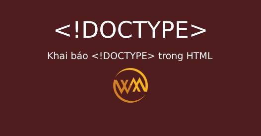 Khai báo DOCTYPE trong HTML