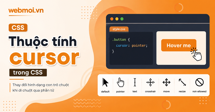 Thuộc tính cursor trong CSS